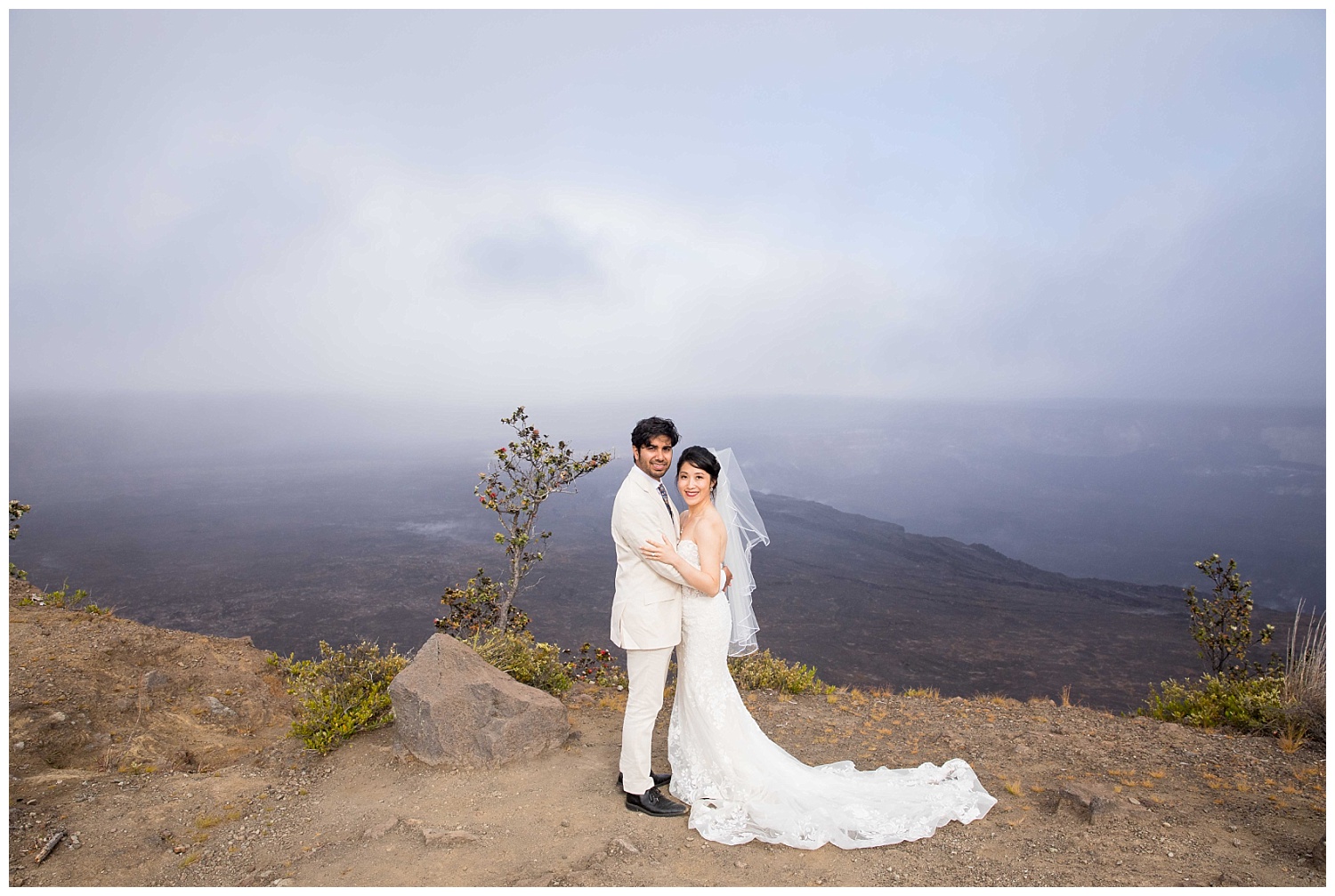 Julia and Krish’s Volcano Elopement